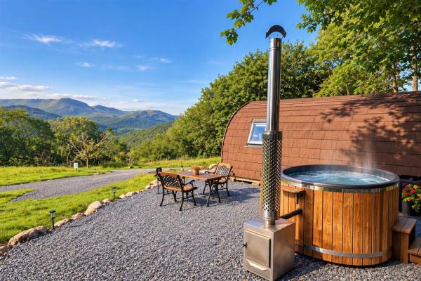 Mountain View Cabin With Private Hot Tub Snowdonia - Wales