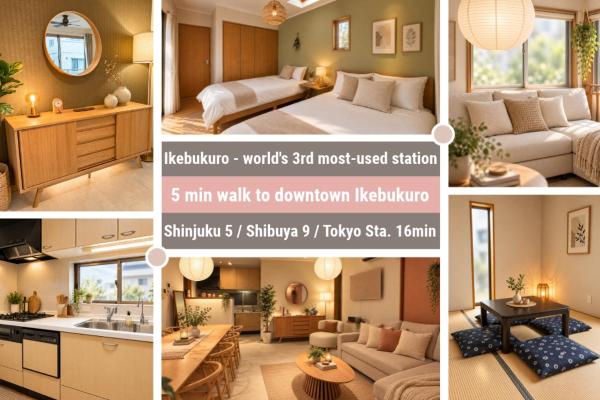 A Spacious Home Near Ikebukuro Station On The Jr Yamanote Line, The World's Third-most-used Railway Station, Just A 5 Minute Walk From The Shopping And Entertainment District - Ikebukuro