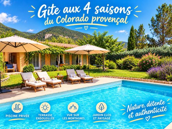Gite Aux 4 Saisons Du Colorado Provençal - 3 ÉToiles - Rustrel - France