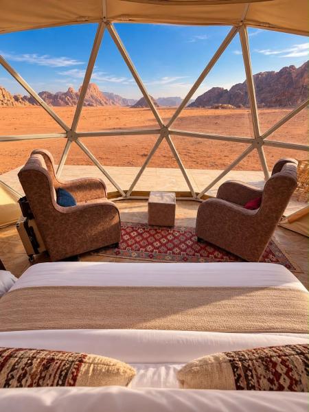 Wadi Rum Rimal View Camp Panoramic View - Jordan